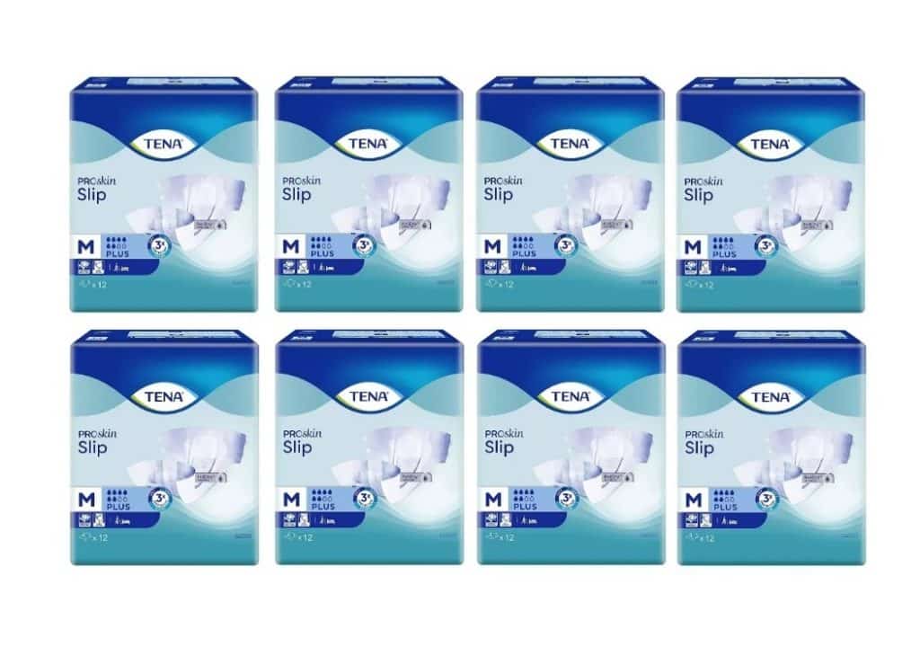 (Bundle of 8) TENA PROskin Slip Plus Adult Tape Diaper M (81-112cm) 12 ...