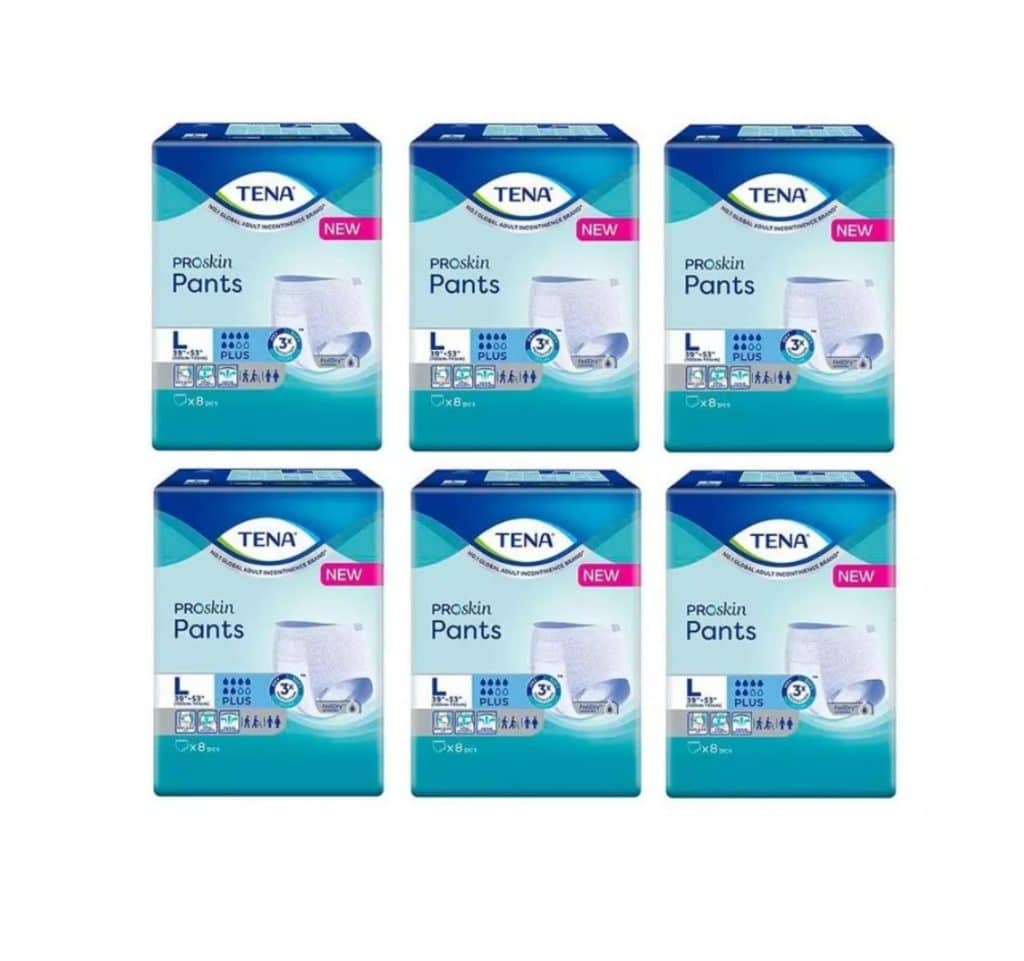 (Bundle of 6) TENA Adult Diaper Proskin Pants Plus L (100-135cm) 8's ...
